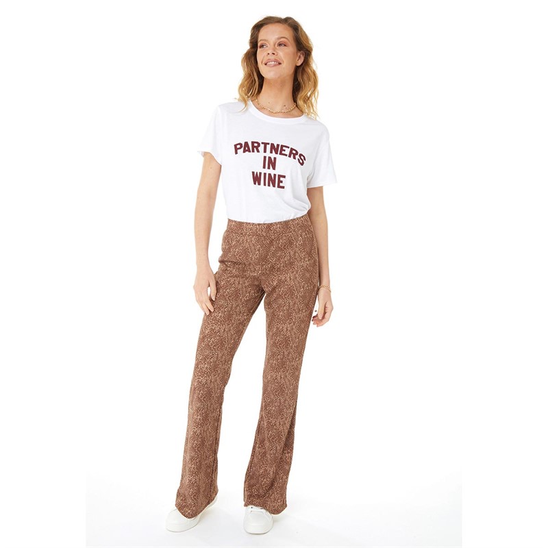 Buy SUB_URBAN RIOT Womens Partners In Wine Loose T-Shirt White