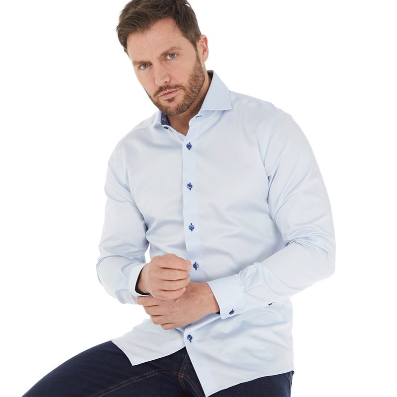 Buy Remus Uomo Mens Formal Shirt Light Blue 21