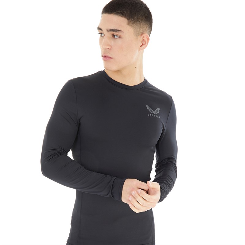 Buy Castore Mens Long Sleeve Baselayer Top Black
