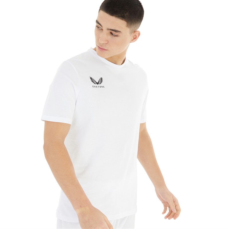 Buy Castore Mens Cotton Leisure T-Shirt White