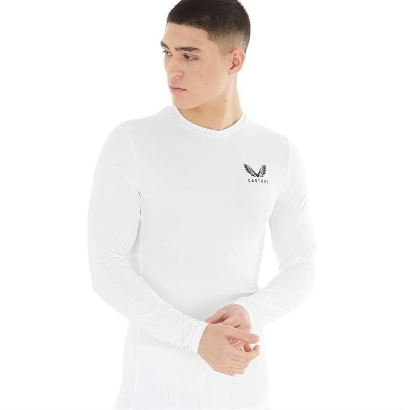 Buy Castore Mens Long Sleeve Baselayer Top White