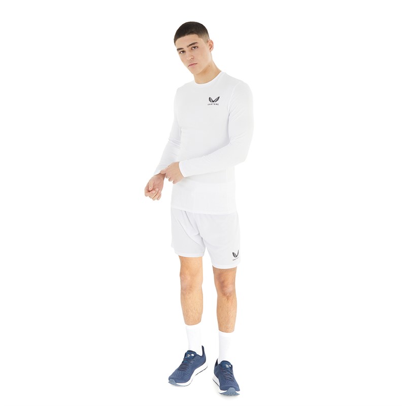 Buy Castore Mens Long Sleeve Baselayer Top White