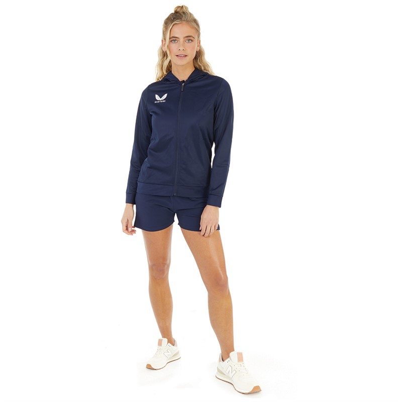 Buy Castore Womens Zip Through Hoodie Navy