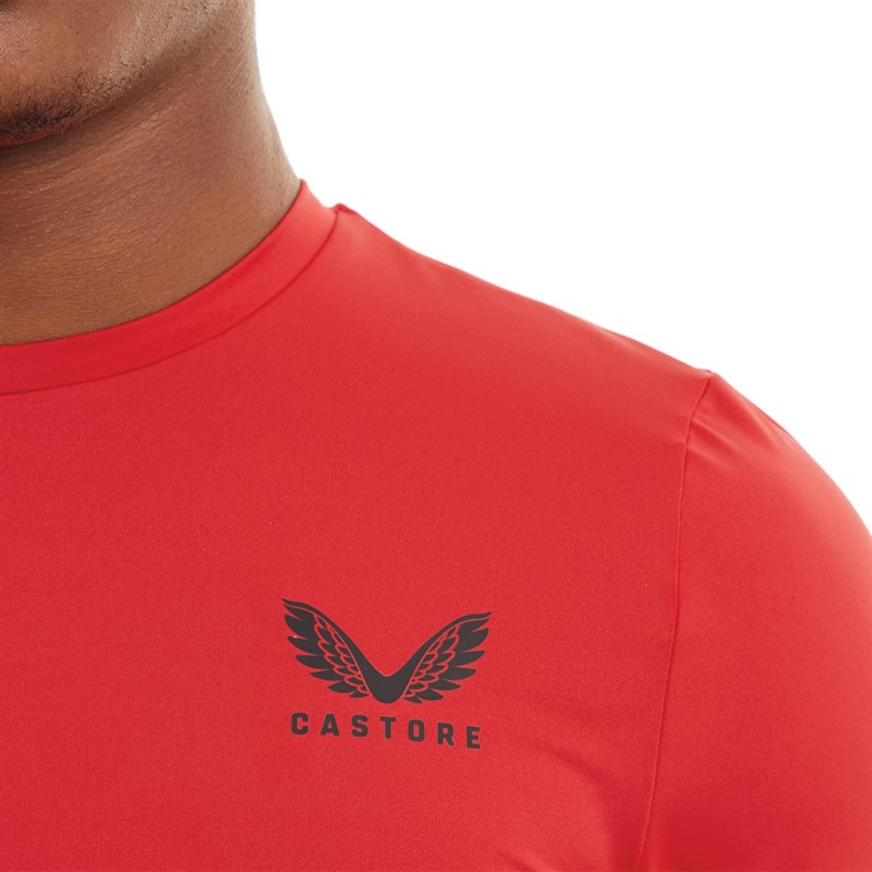Buy Castore Mens Baselayer Long Sleeve Top Scarlet