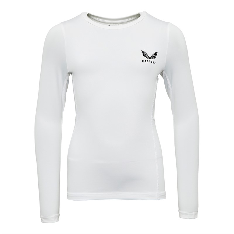 Buy Castore Junior Baselayer Long Sleeve Top White