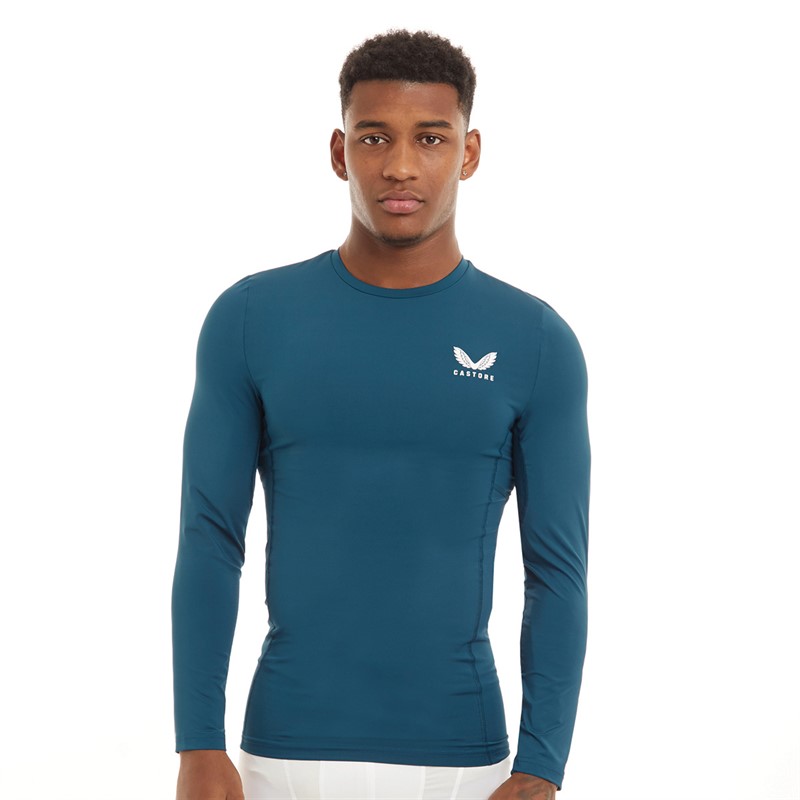 Buy Castore Mens Baselayer Long Sleeve Top Petrol