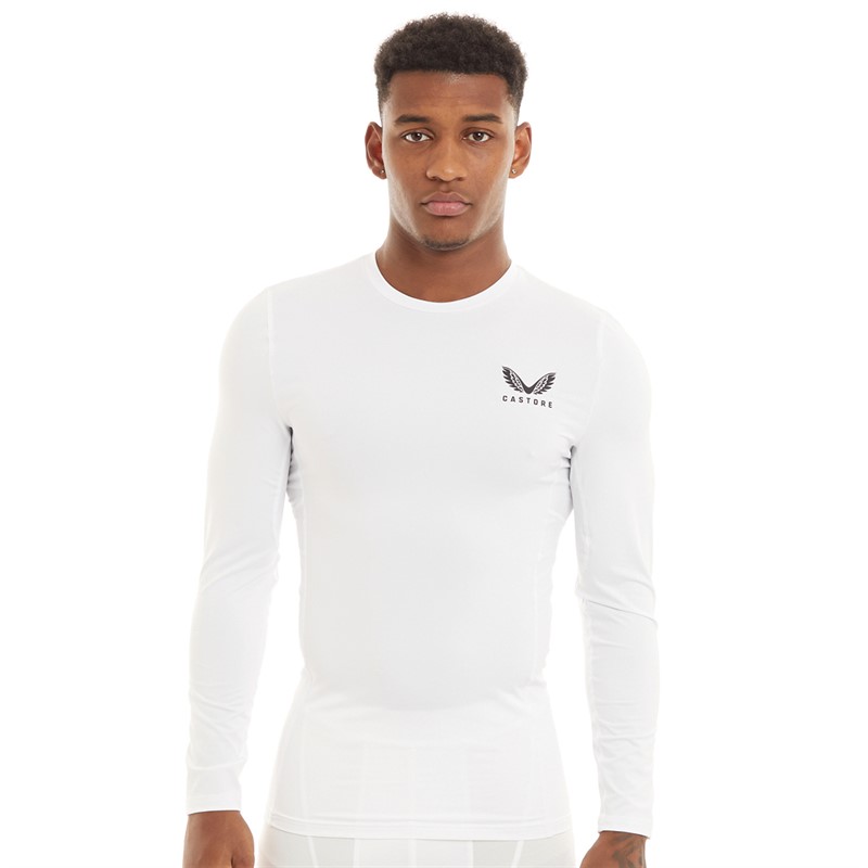 Buy Castore Mens Baselayer Long Sleeve Top White