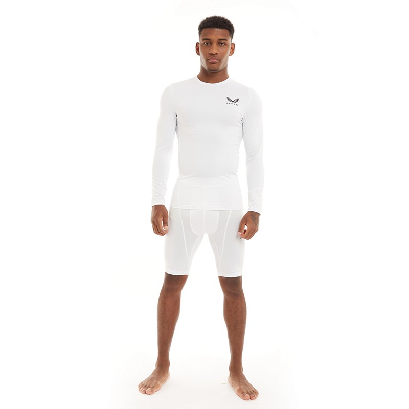 Buy Castore Mens Baselayer Long Sleeve Top White