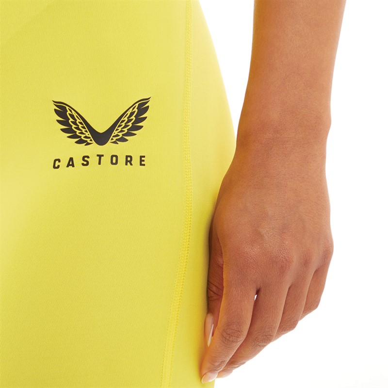 Buy Castore Womens Baselayer Shorts Blazing Yellow