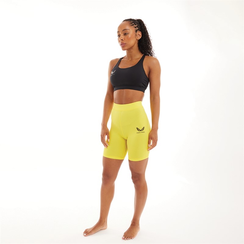 Buy Castore Womens Baselayer Shorts Blazing Yellow