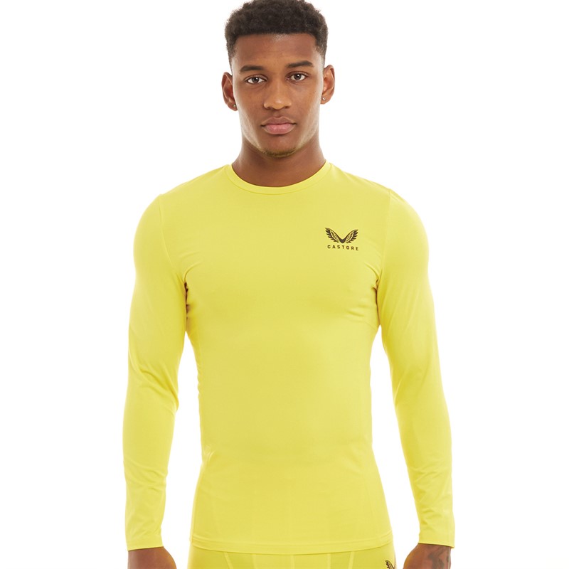 Buy Castore Mens Baselayer Long Sleeve Top Buttercup