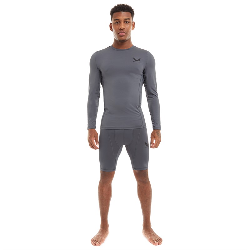 Buy Castore Mens Baselayer Shorts Turbulence/Black