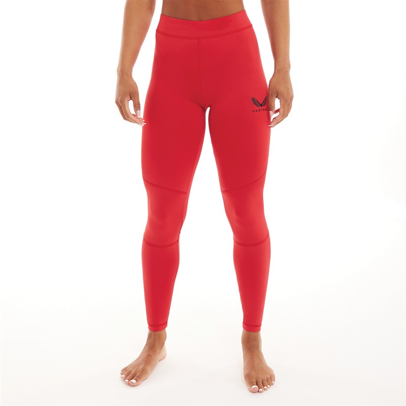 Buy Castore Womens Baselayer Leggings Scarlet