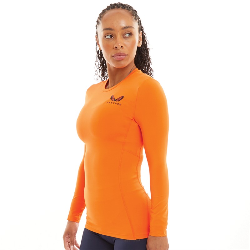 Buy Castore Womens Baselayer Long Sleeve Top Rangers Orange