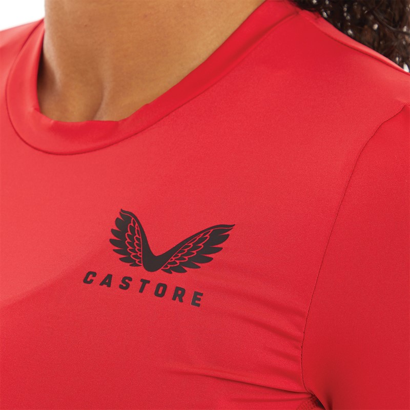 Buy Castore Womens Baselayer Long Sleeve Top Scarlet