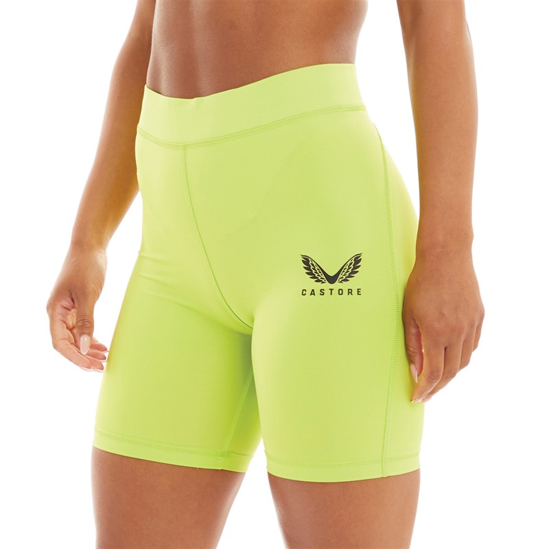 Buy Castore Womens Baselayer Shorts Acid Lime