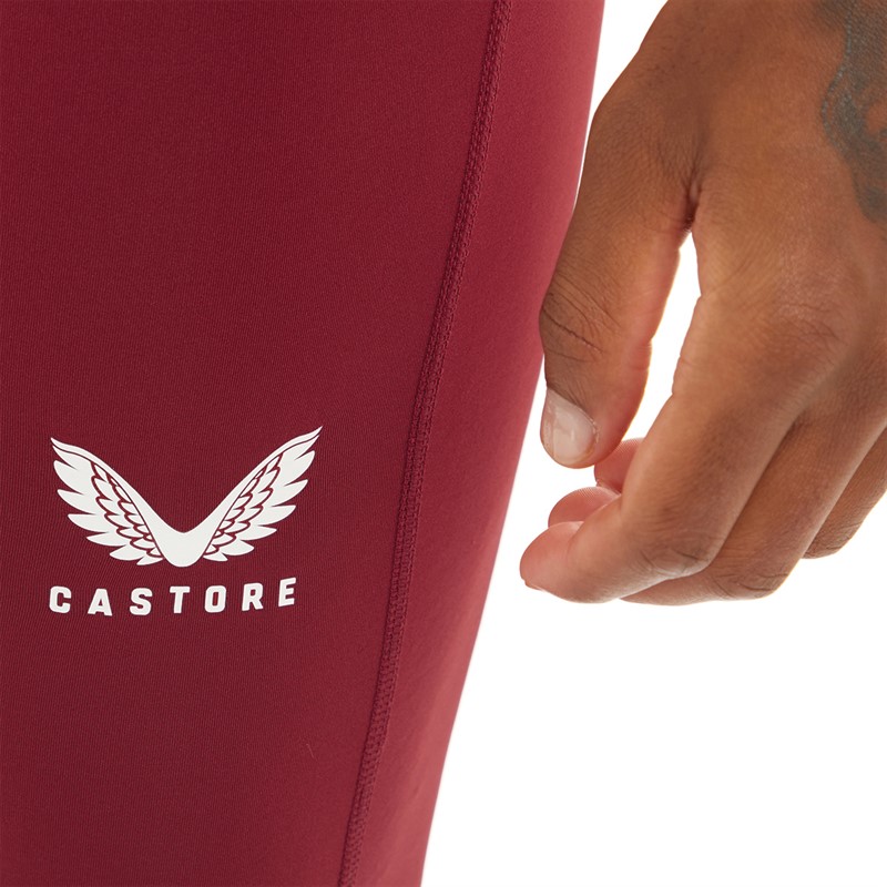 Buy Castore Mens Baselayer Shorts Biking Red