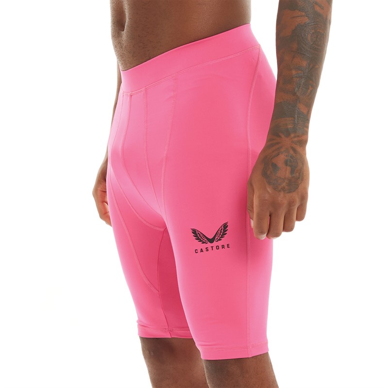 Buy Castore Mens Baselayer Shorts Pink Glo