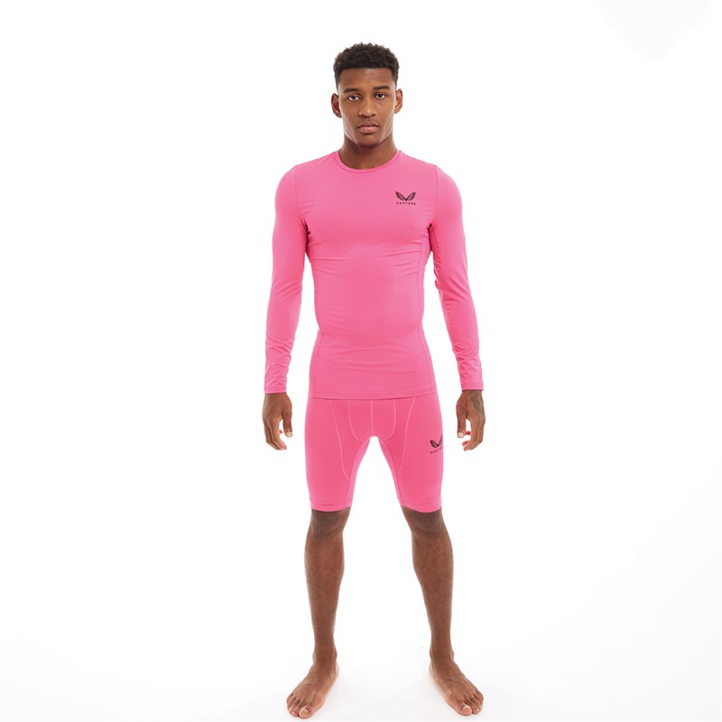 Buy Castore Mens Baselayer Shorts Pink Glo