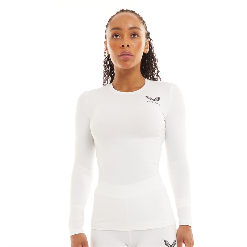 Buy Castore Womens Baselayer Long Sleeve Top White