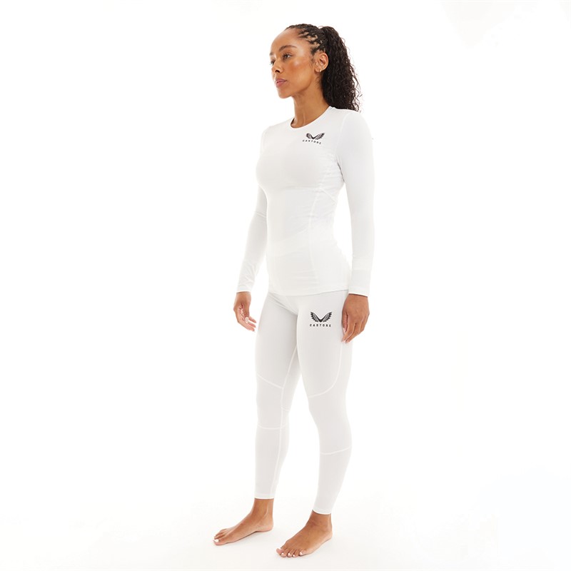 Buy Castore Womens Baselayer Long Sleeve Top White
