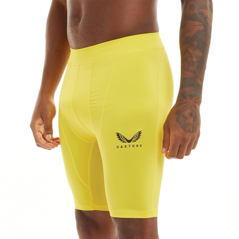 Buy Castore Mens Baselayer Shorts Buttercup