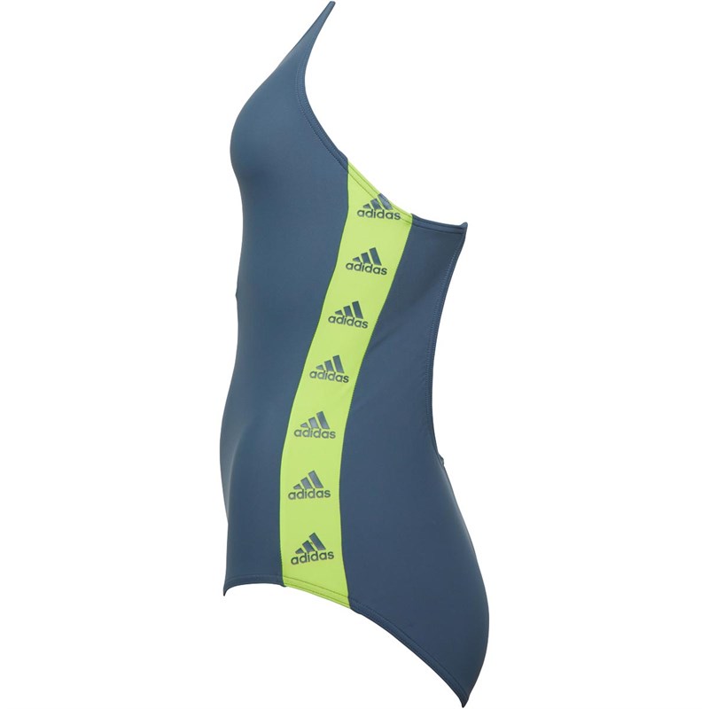 Buy adidas Womens SH3.RO Tapered Swimsuit Legend Blue/Semi Solar Slime