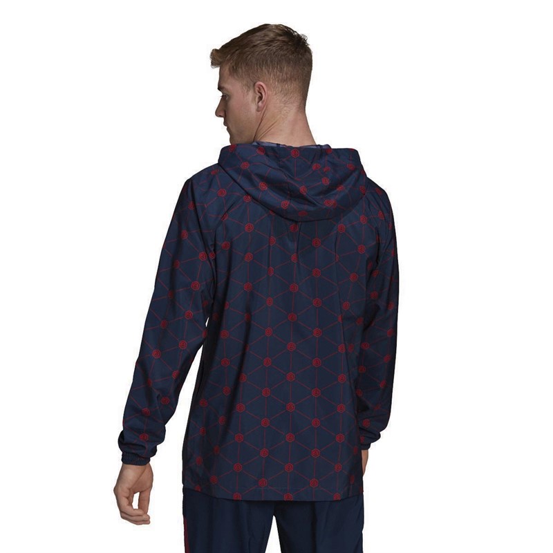 Buy adidas Mens AFC Arsenal Windbreaker Collegiate Navy/Scarlet