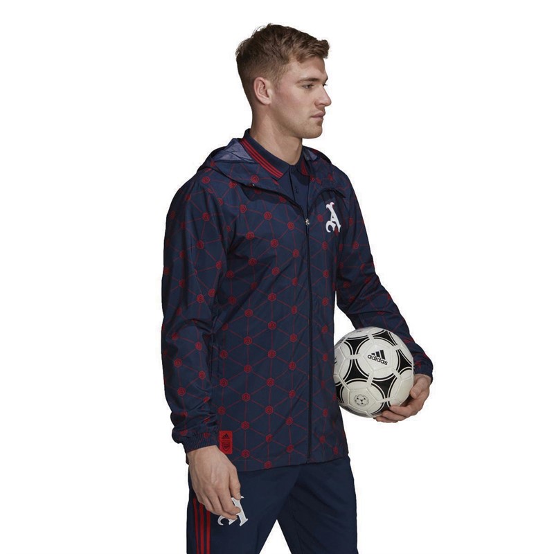 Buy adidas Mens AFC Arsenal Windbreaker Collegiate Navy/Scarlet