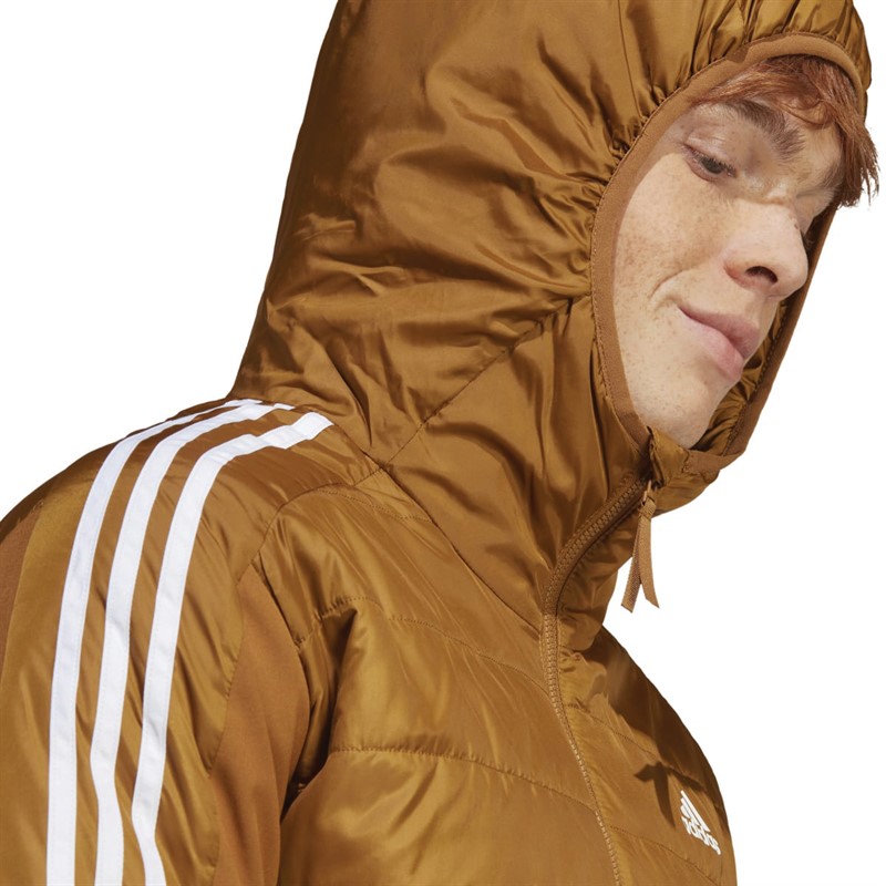 Buy adidas Mens Essentials Insulated Hooded Hybrid Jacket Bronze Strata