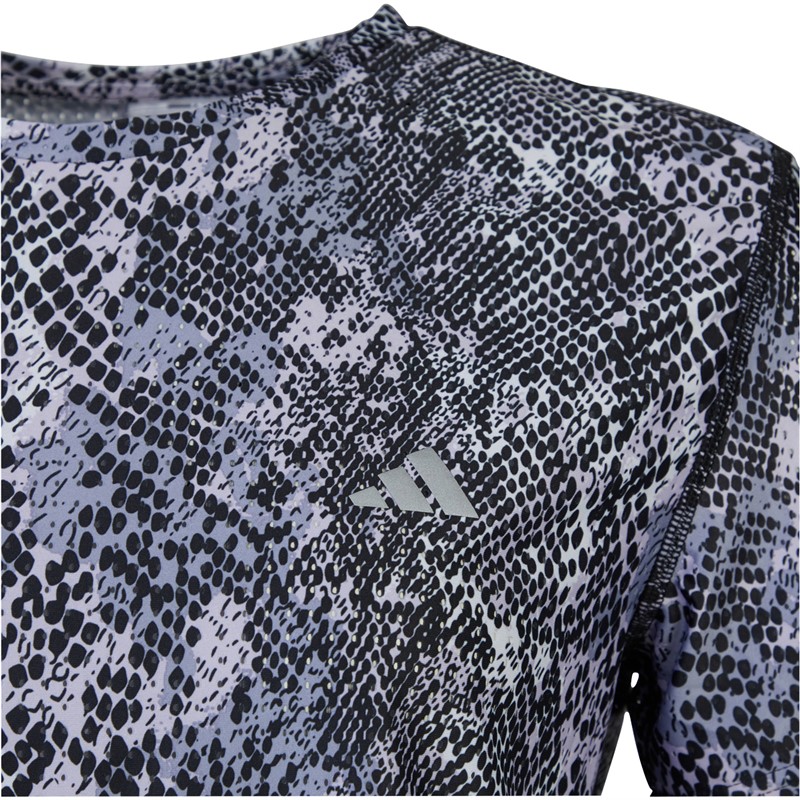 Buy adidas Womens Fast Parley Aeroready All Over Print Top Black/White