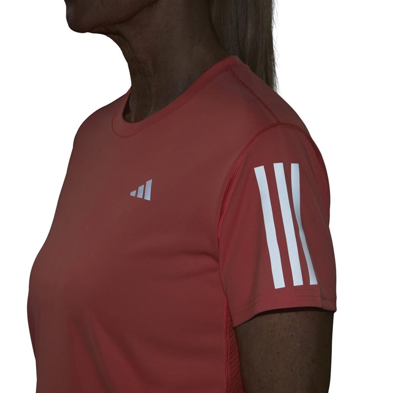 Buy adidas Womens Own The Run Aeroready Top Coral Fusion