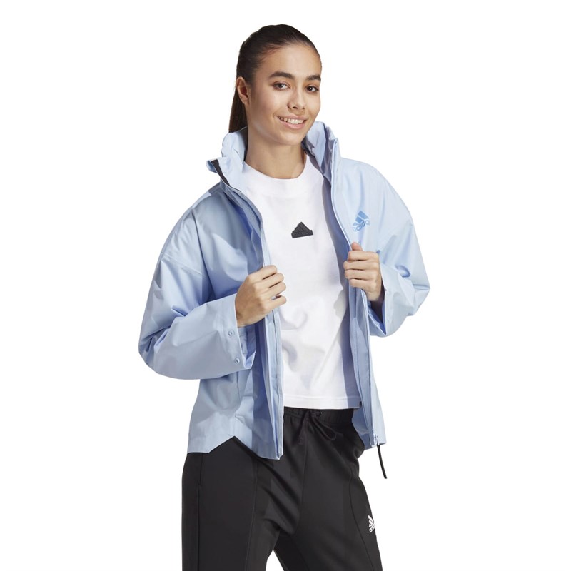 Buy adidas Womens Terrex Traveer Rain.Rdy Waterproof Jacket Blue Dawn