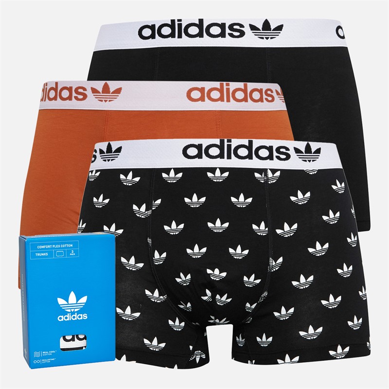 Buy adidas Originals Mens Comfort Flex Cotton Printed Three Pack Trunks ...