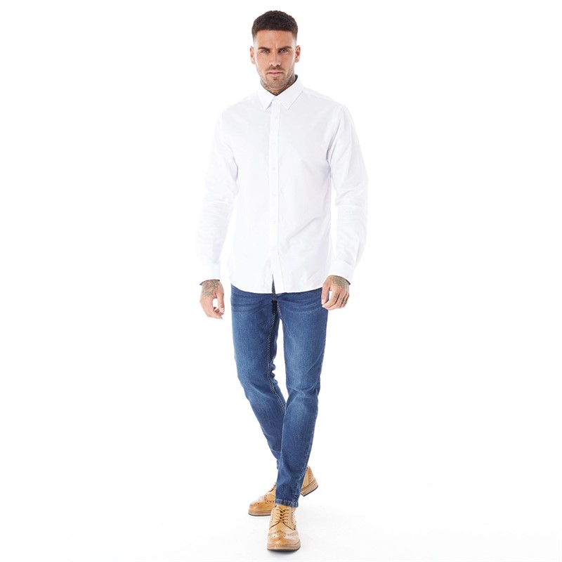 Buy Ben Sherman Mens Texture Formal Shirt White