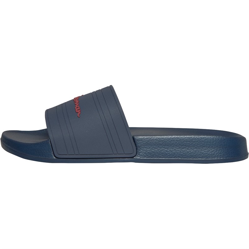 Buy Ben Sherman Mens Southend Sliders Navy/Red