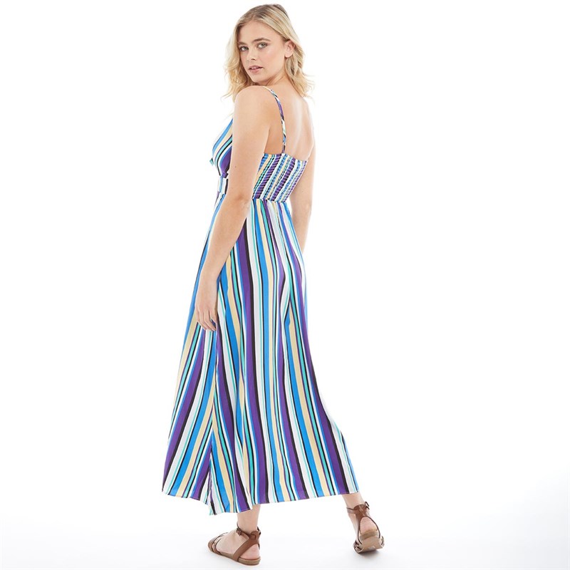 Buy Brave Soul Womens Kate Striped Maxi Dress Multi