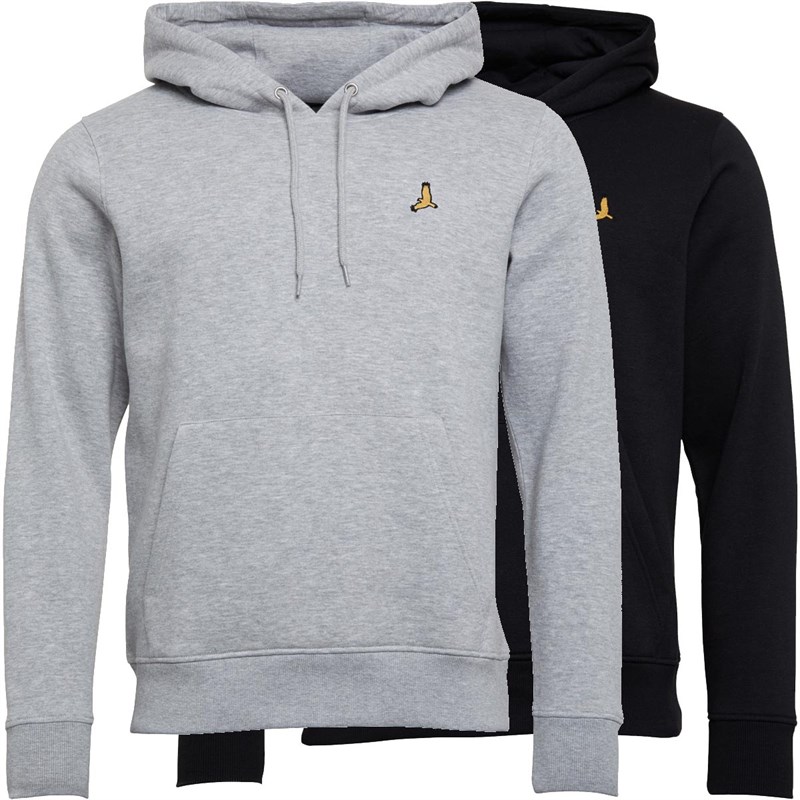 Buy Brave Soul Mens Two Pack Hoodie Black/Grey