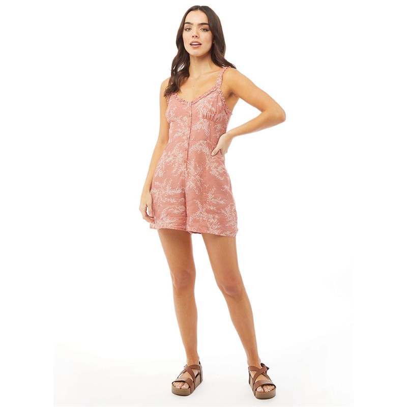 Buy Brave Soul Womens Alvay Playsuit Pink Leaf Combo