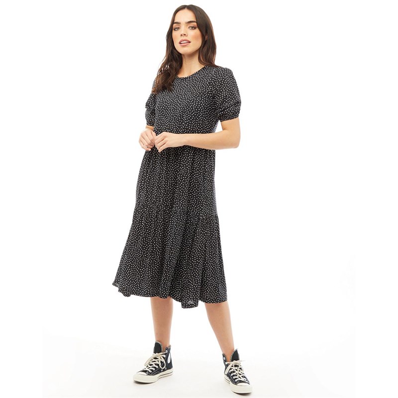 Buy Brave Soul Womens Elle Maxi Dress Black/Off White Spot