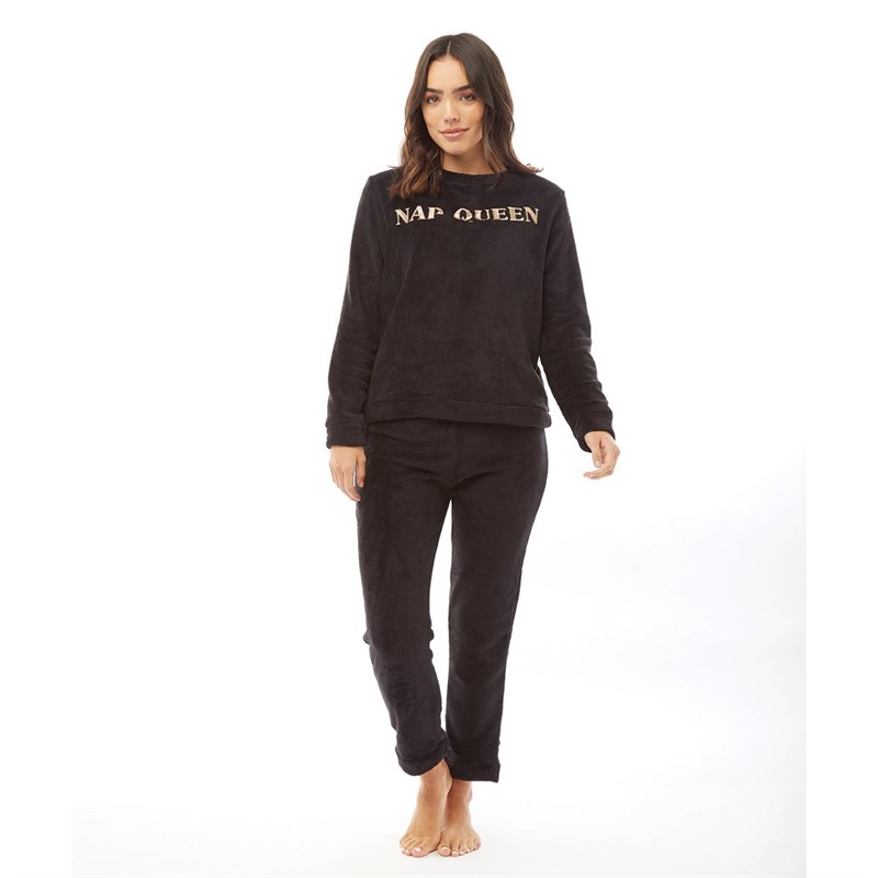 Buy Brave Soul Womens Queen Pyjama Set Black