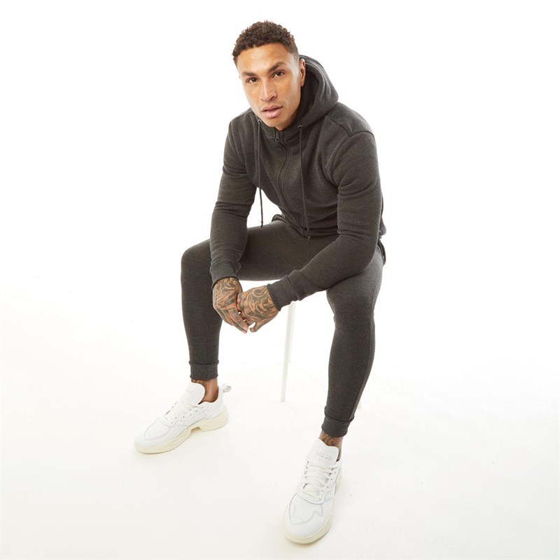 Buy Brave Soul Mens Lanister Tracksuit Dark Charcoal Marl/Rich Navy