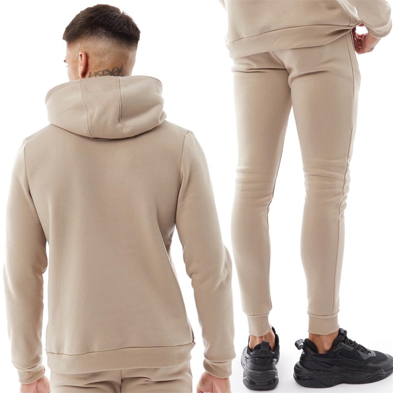 Buy Brave Soul Mens Alpbach Tracksuit Stone/Jet Black