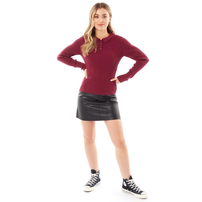 Buy Brave Soul Womens Polison Jumper Blood Red