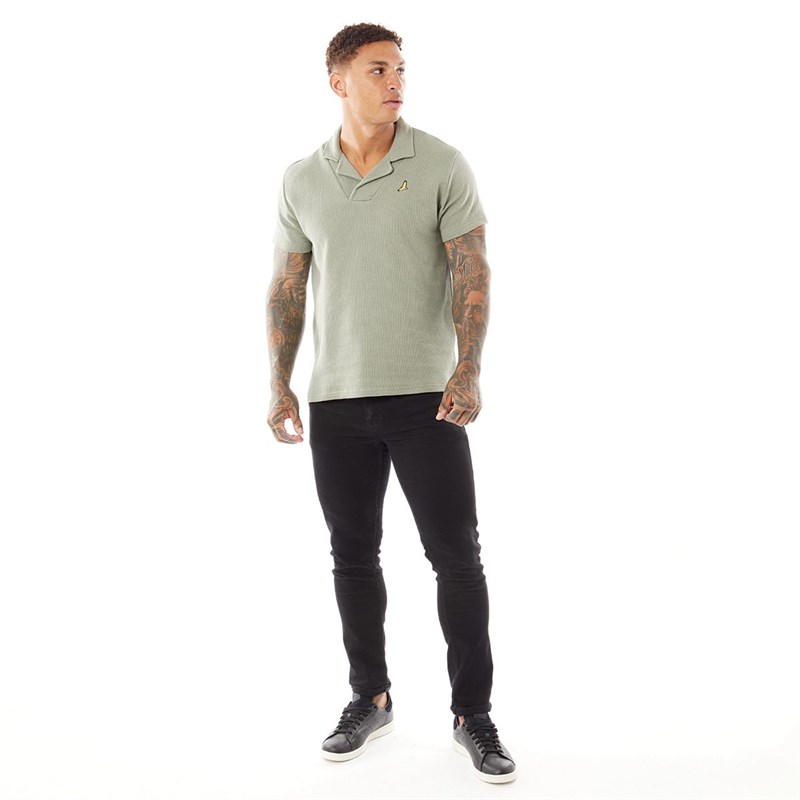 Buy Brave Soul Mens Sonomab Polo Washed Sage