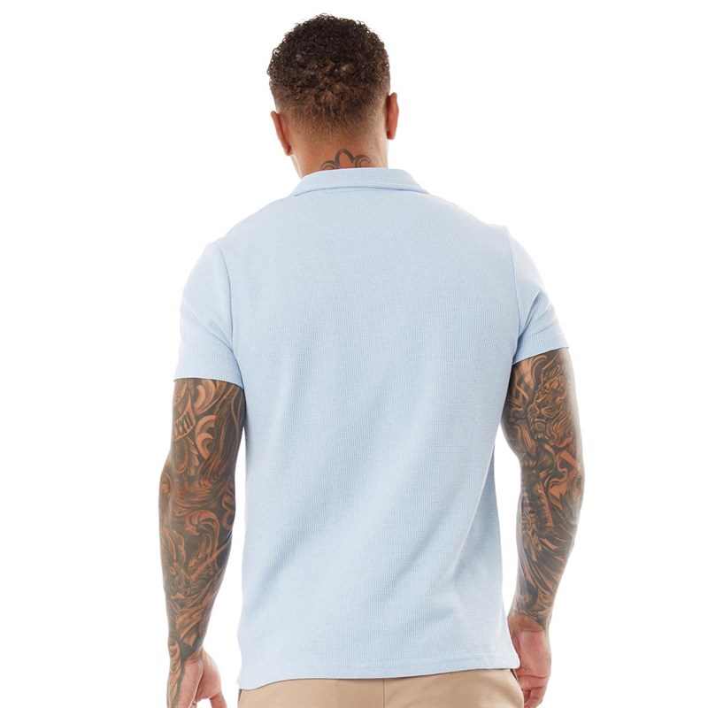 Buy Brave Soul Mens Sonomab Polo Steel Blue