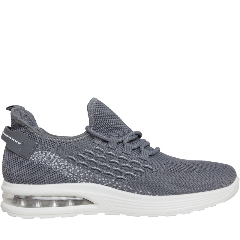 Buy Brave Soul Mens Lakeside Bubble Trainers Grey/White