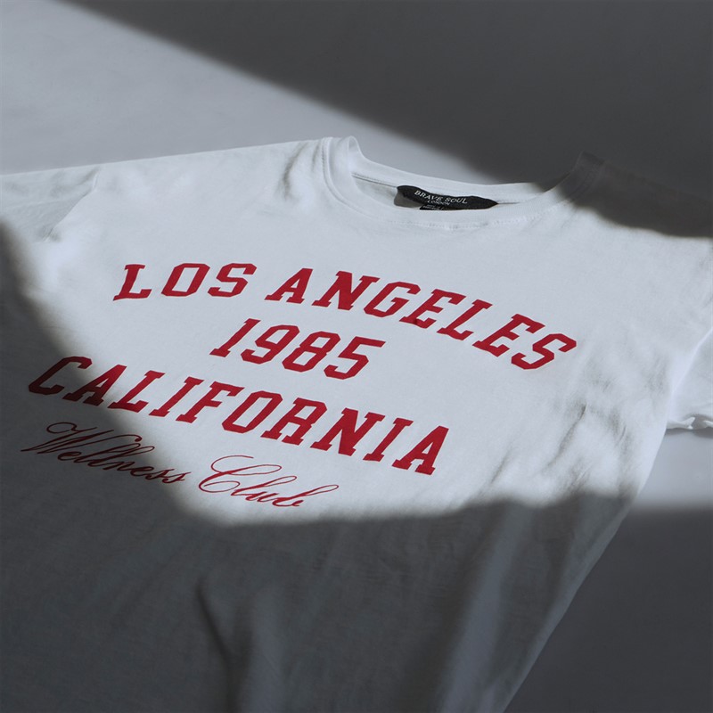 Buy Brave Soul Womens Lala T-Shirt White/Red