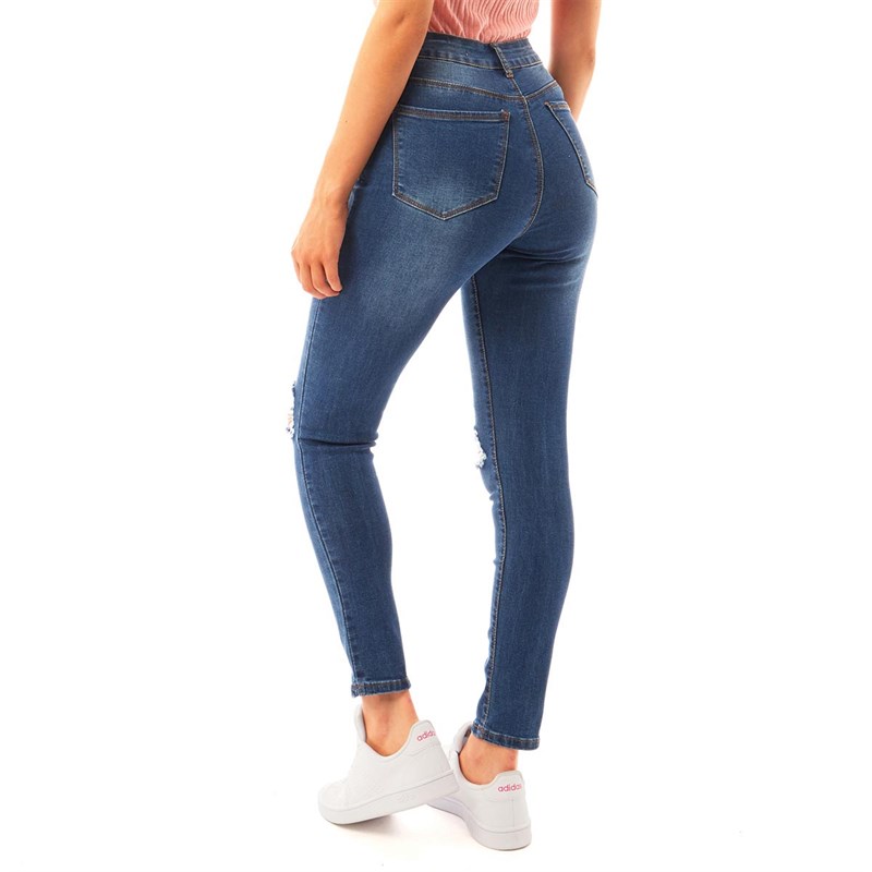 Buy Brave Soul Womens Gala Skinny Jeans Indigo