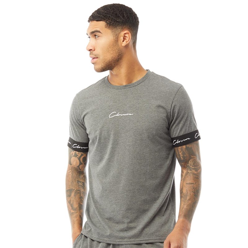 Køb Closure London Herrer Signature T-Shirt Mørk Grå Mergel